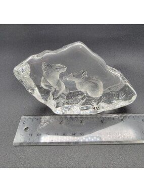 Mats Jonasson | Accents | Mats Jonasson Crystal Chipmunks Paperweight ...